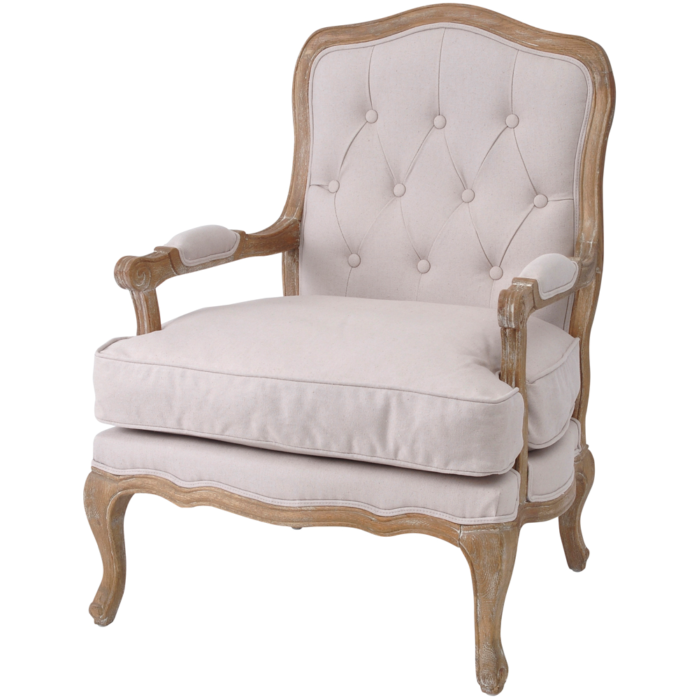 Buttoned Back French Armchair - Javell Furniture